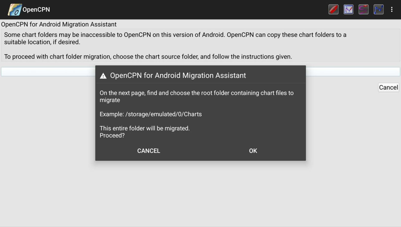 Setting up OpenCPN on an Android Tablet, Installing Charts, Selecting ...